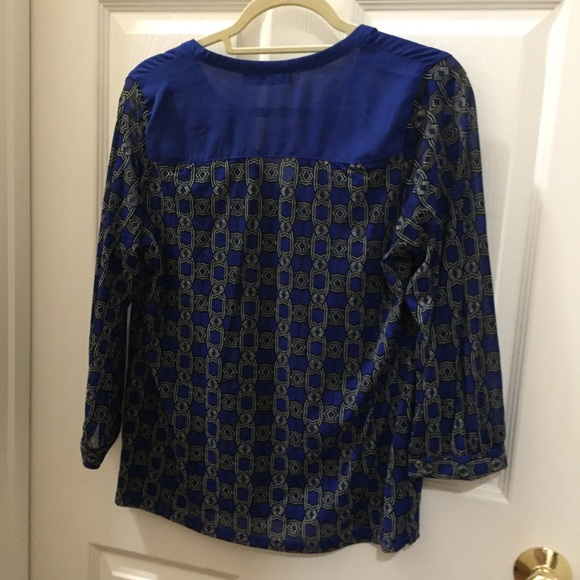 The Limited | Tops | Royal Blue Printed Top | Poshmark